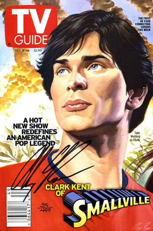 DYNAMIC FORCES® - TV GUIDE CLARK KENT COVER - SIGNED BY ALEX ROSS