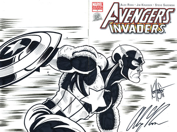 DYNAMIC FORCES® - AVENGERS/INVADERS #1 DF AUTHENTIX EDITION - SIGNED BY ...