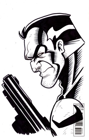 DYNAMIC FORCES® - PUNISHER #1 BLANK COVER DELUXE SIGNED BY NATHAN ...