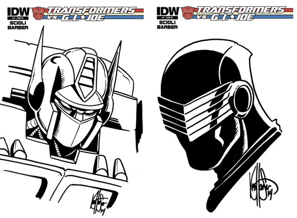 DYNAMIC FORCES® - TRANSFORMERS VS GI JOE #1 BLANK VARIANT EDITION DUAL ...