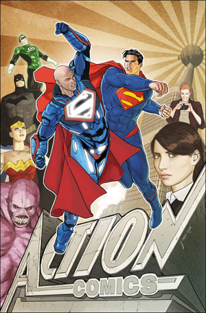 DYNAMIC FORCES® - ACTION COMICS #957 SIGNED BY WRITER DAN JURGENS!