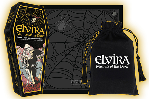 DYNAMIC FORCES® - ELVIRA TAROT CARDS SET IN COFFIN BOX, READING MAT ...