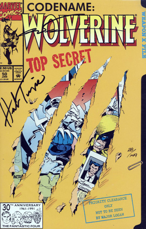 DYNAMIC FORCES® - WOLVERINE #50 - SIGNED BY MARC SILVESTRI AND HERB TRIMPE